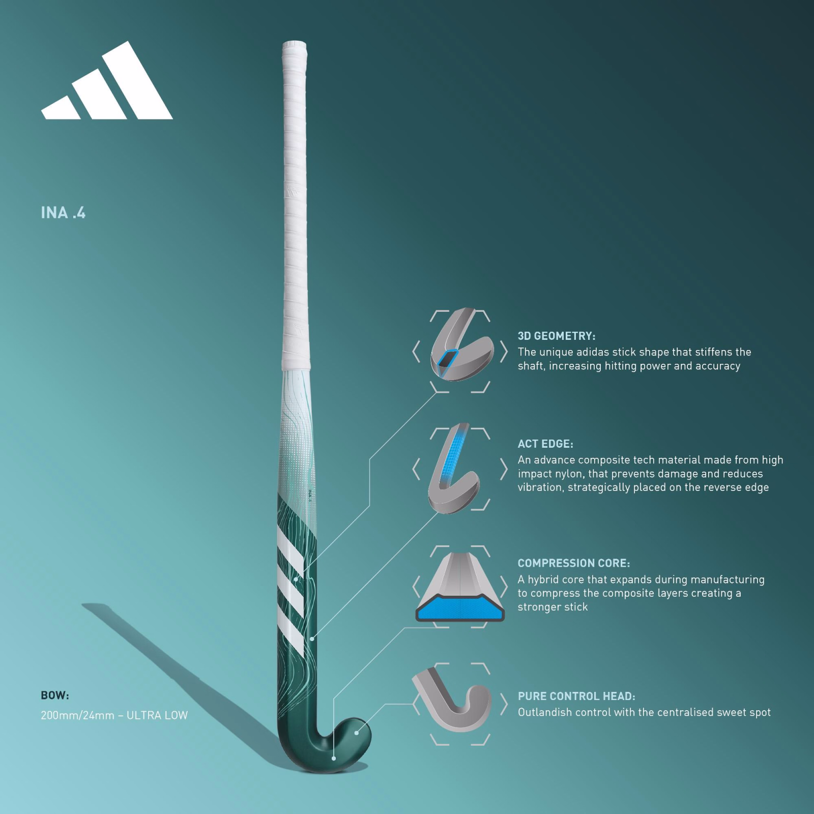 Adidas Ina .4 Hockey Stick (2023/24)