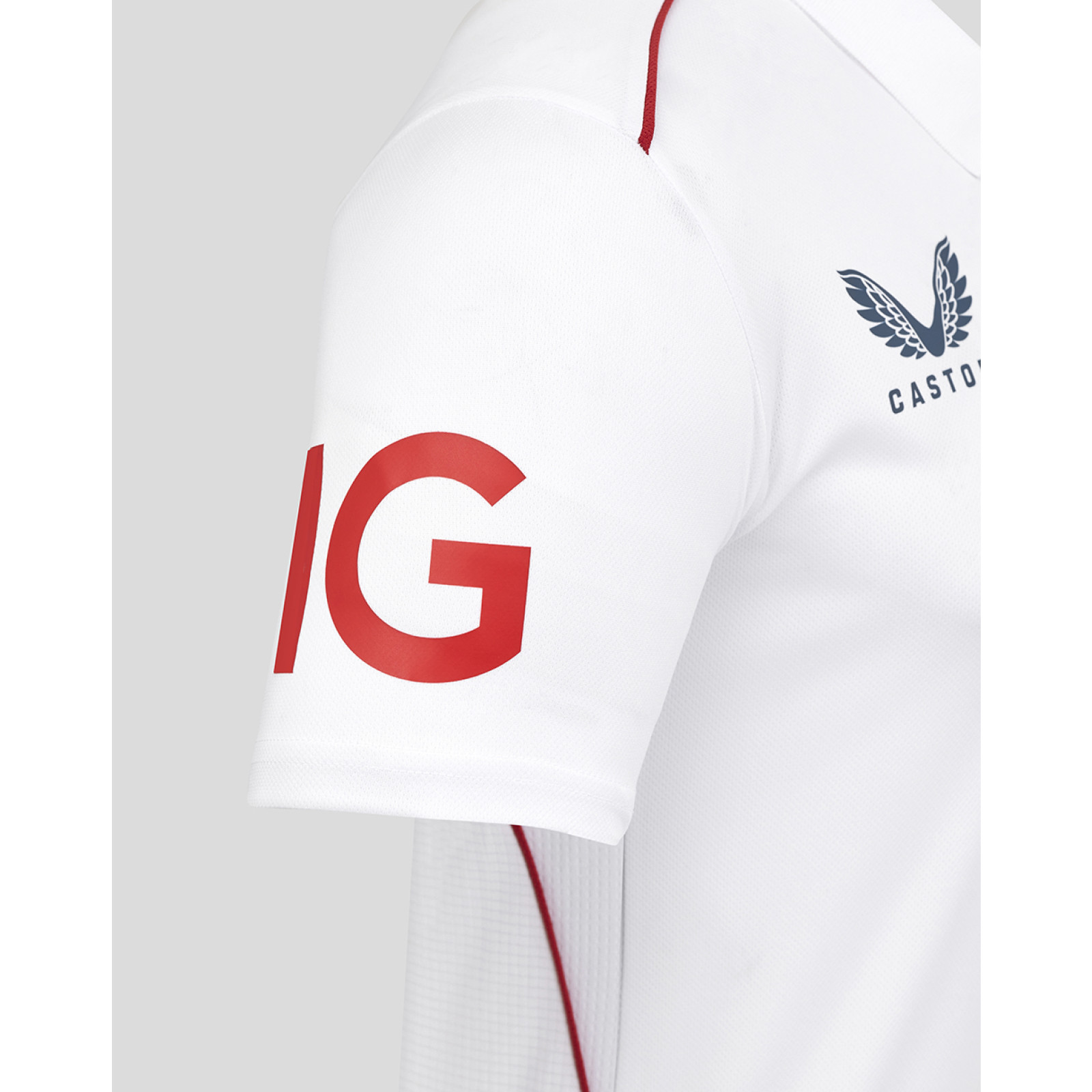 Castore England Cricket Test Replica Short Sleeve Shirt - Mens