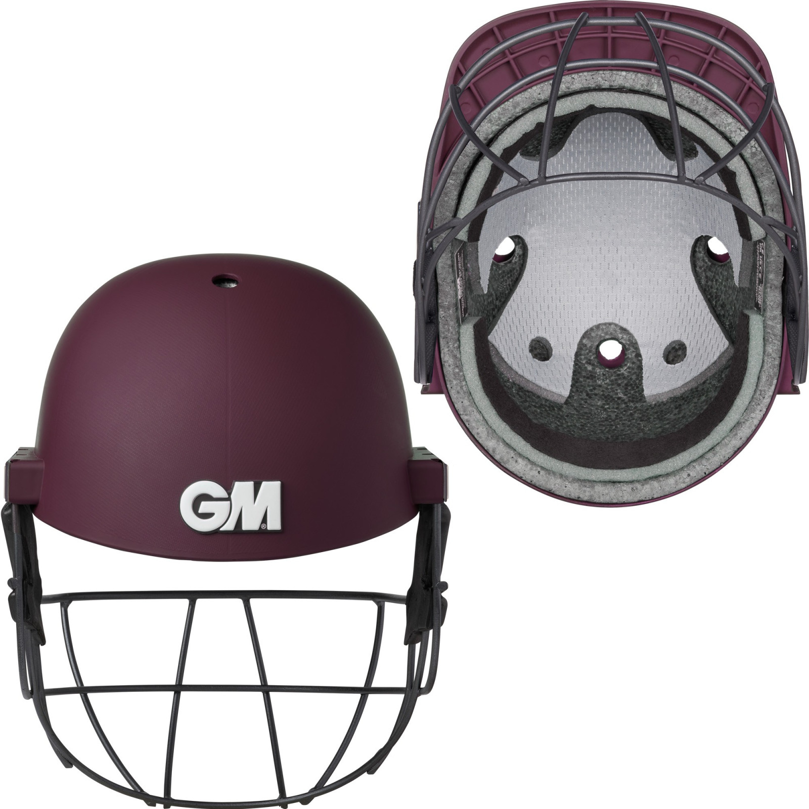 GM Maestro Edge Junior Cricket Helmet - Maroon (2026)
